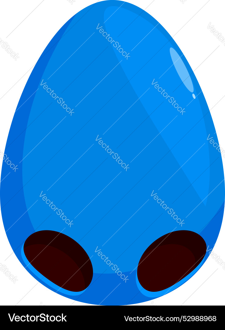 Blue alien egg waiting to hatch with big black Vector Image