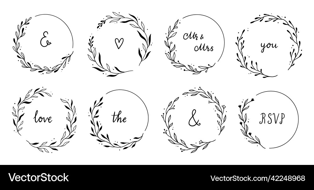 Floral Wreath Border Royalty Free Vector Image