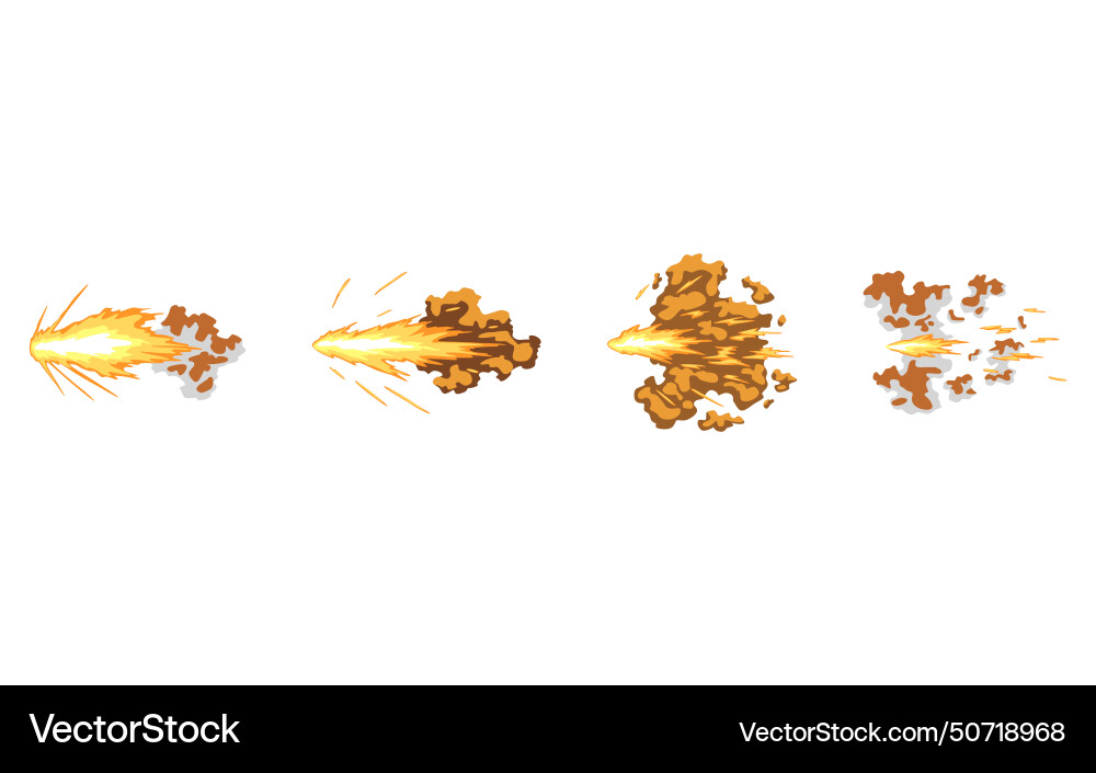 Gunshot & Explosion Animation Royalty Free Vector Image