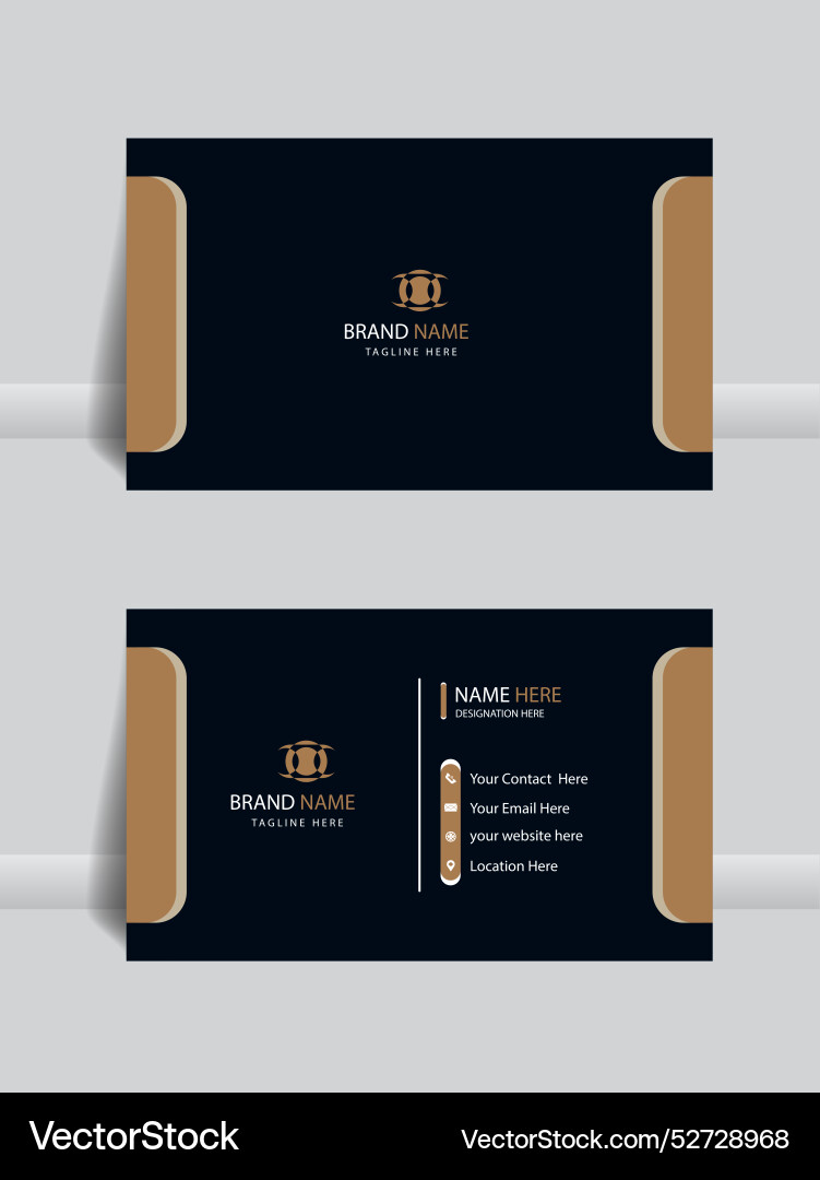 Modern business card - creative and clean card Vector Image