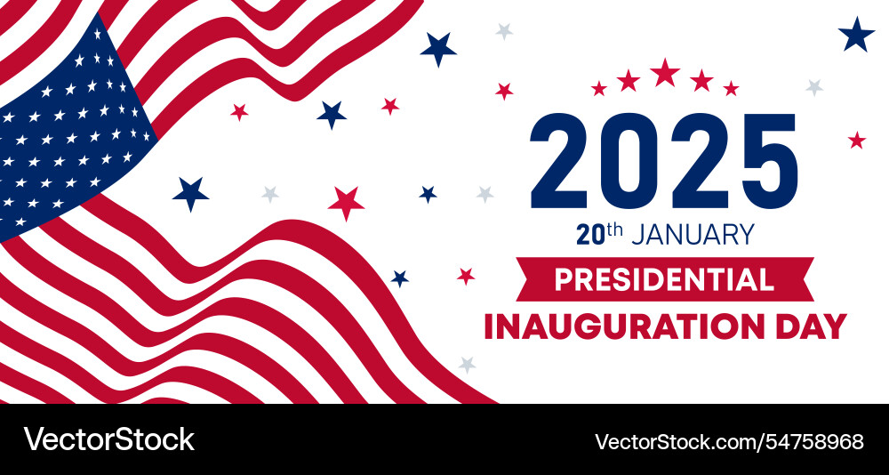 Presidential inauguration day web banner Vector Image