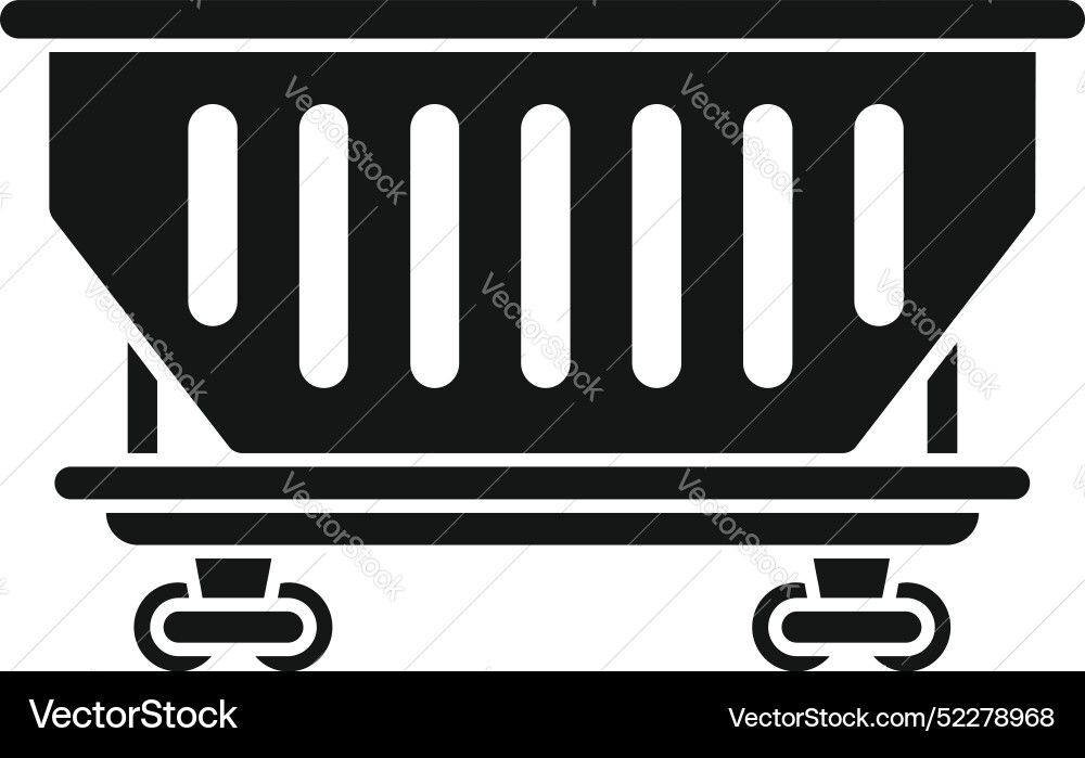 Train cargo container standing on railroad tracks Vector Image