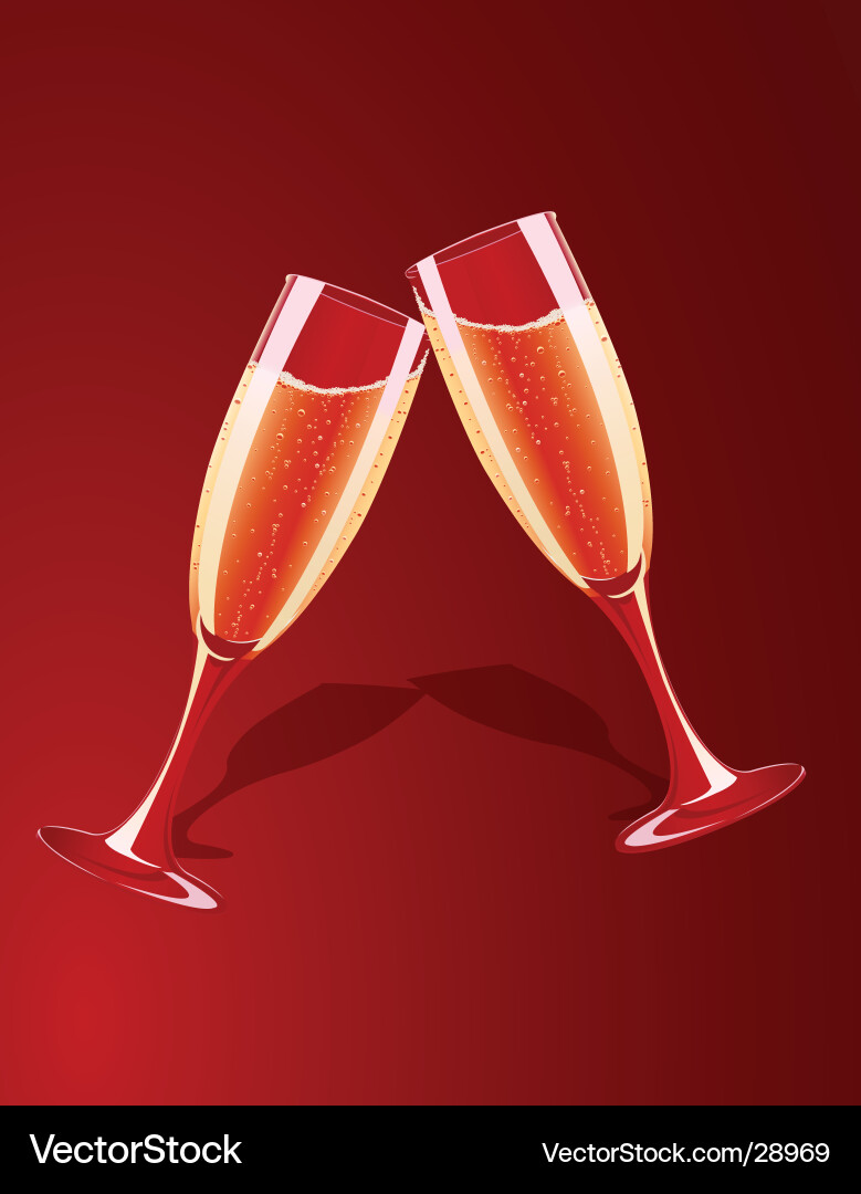 Champagne glasses Royalty Free Vector Image - VectorStock