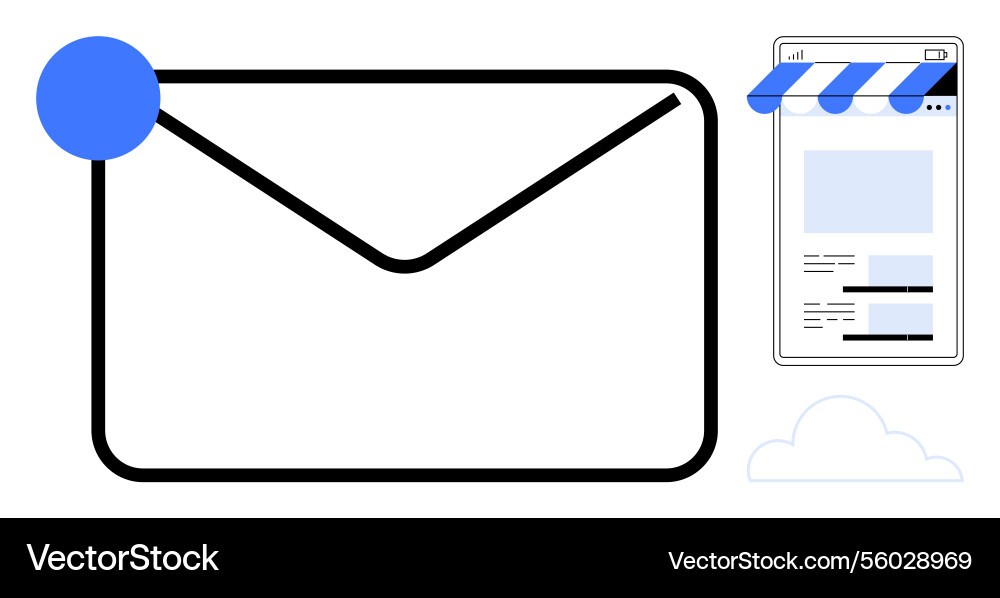 Email notification and online communication Vector Image