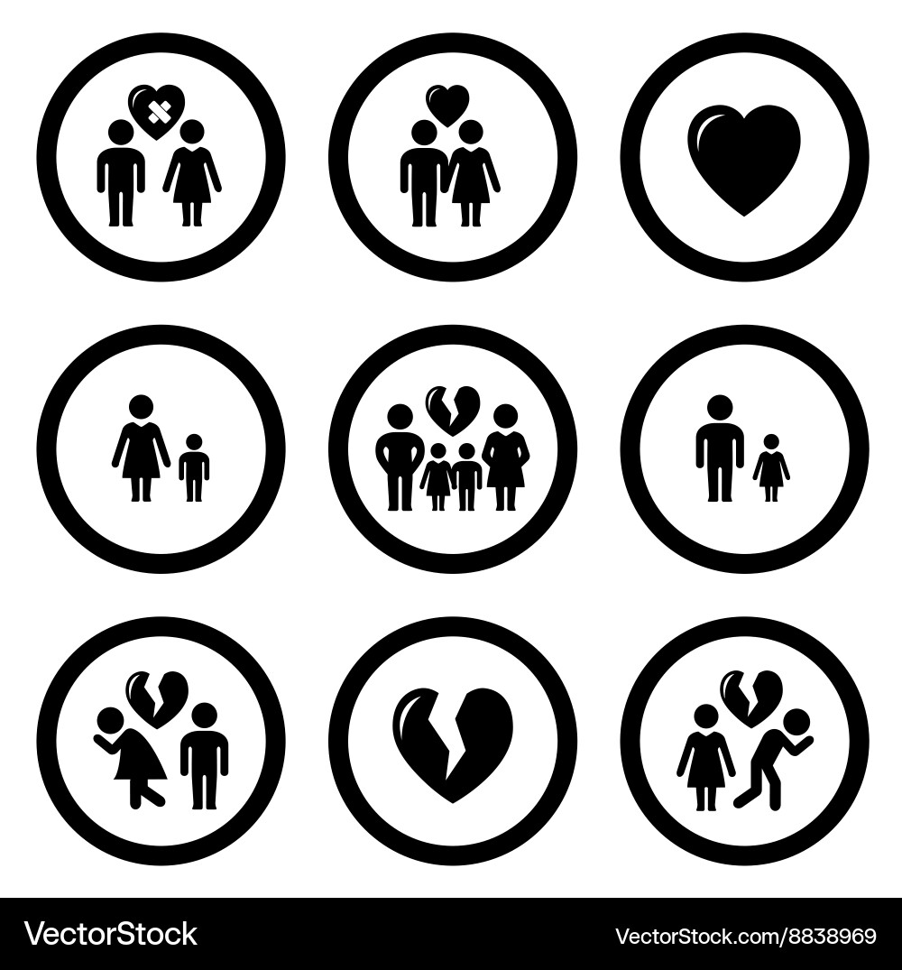 Family Relationship Icons Royalty Free Vector Image