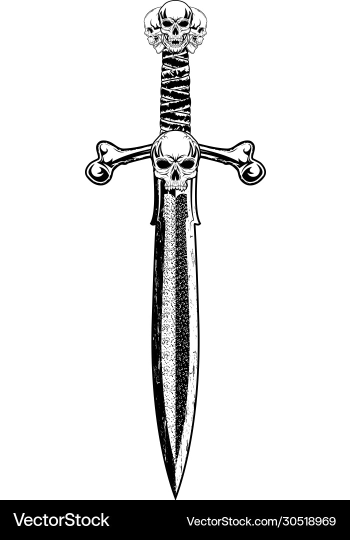 Fantasy sword 0021 Royalty Free Vector Image - VectorStock
