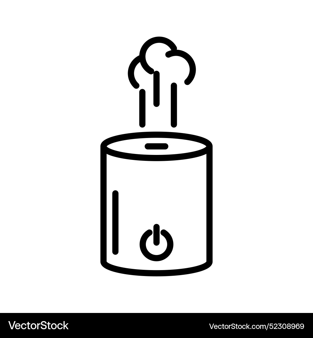 Humidifier icon linear logo mark in black Vector Image
