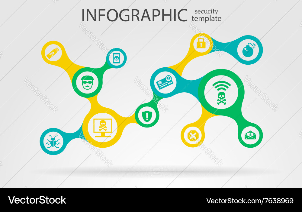 Security infographic concept Royalty Free Vector Image