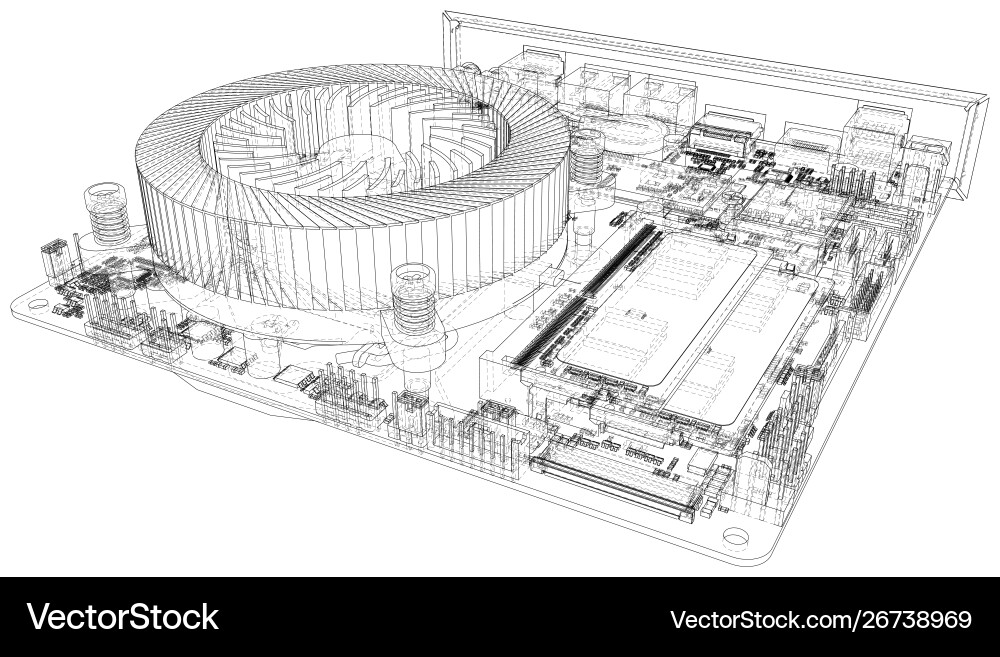 Technology abstract motherboard Royalty Free Vector Image