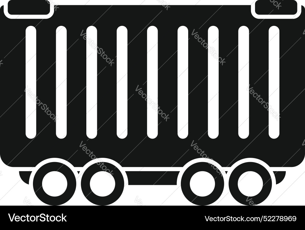 Train wagon delivering goods transportation icon Vector Image