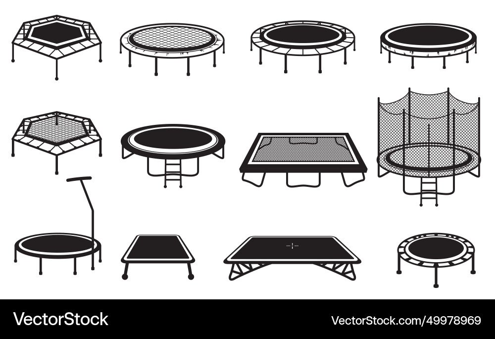 Trampoline jumping entertainment for indoor Vector Image