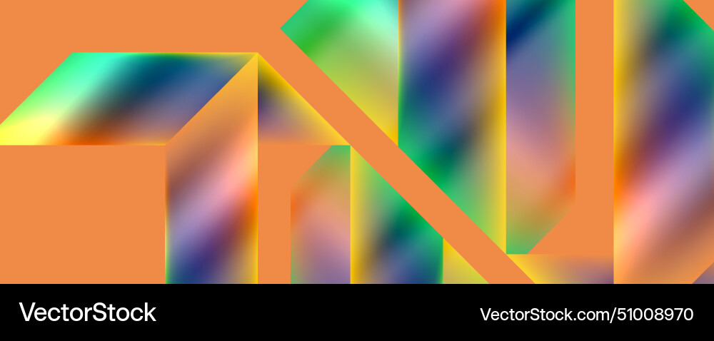Blurred image of a vibrant geometric pattern Vector Image