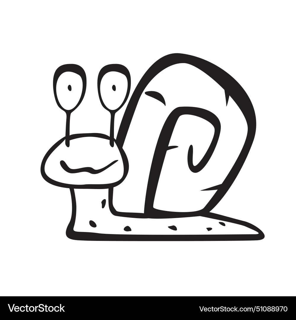 Cartoon snail isolated on white background Vector Image