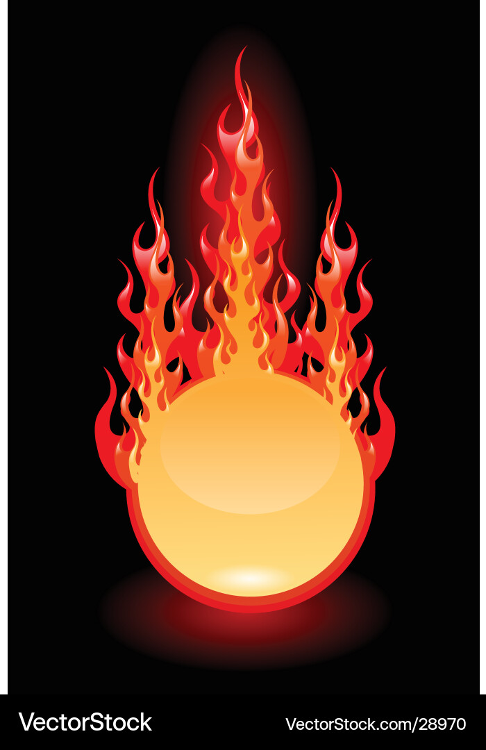 Fire frame Royalty Free Vector Image - VectorStock