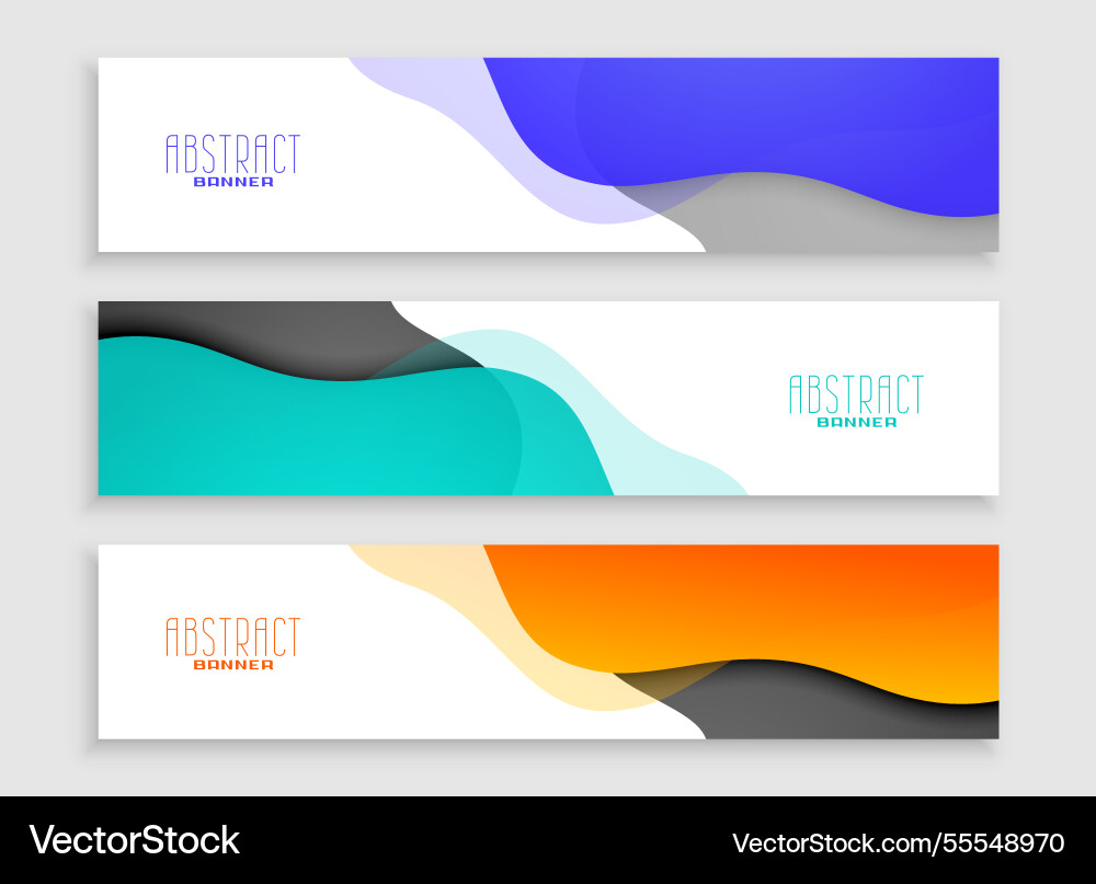 Fluid style corporate web slider template Vector Image