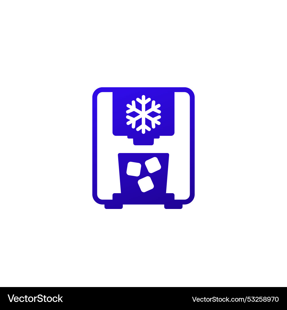 Ice maker icon on white Royalty Free Vector Image