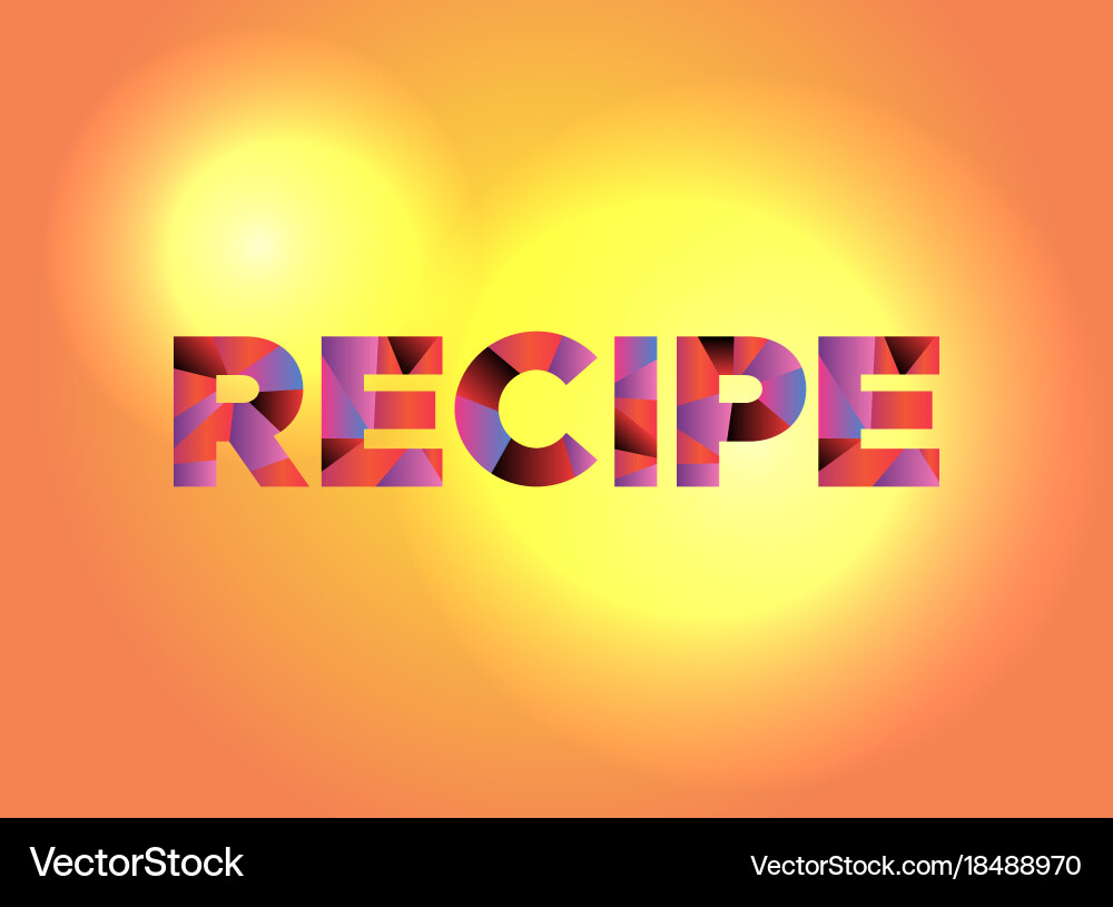 Recipe theme word art Royalty Free Vector Image
