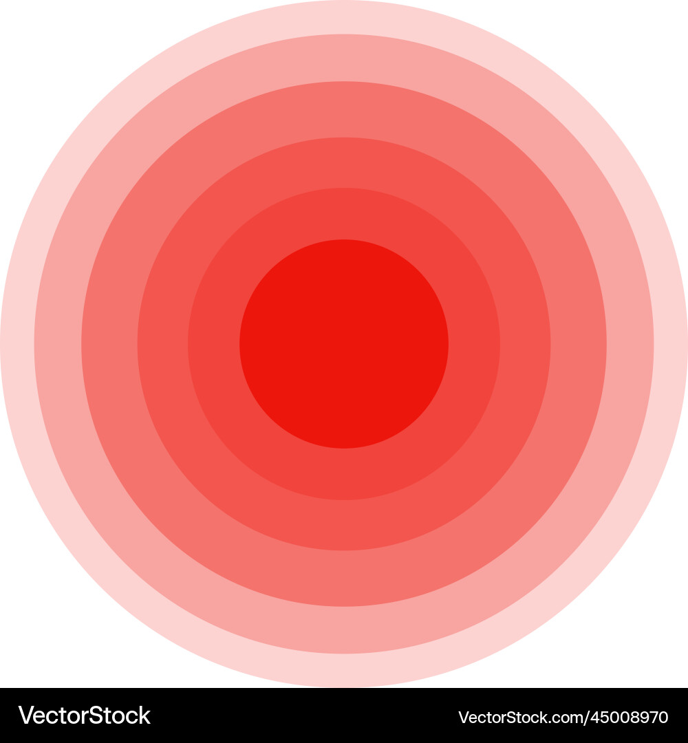Red hurt spot pain point round marker Royalty Free Vector