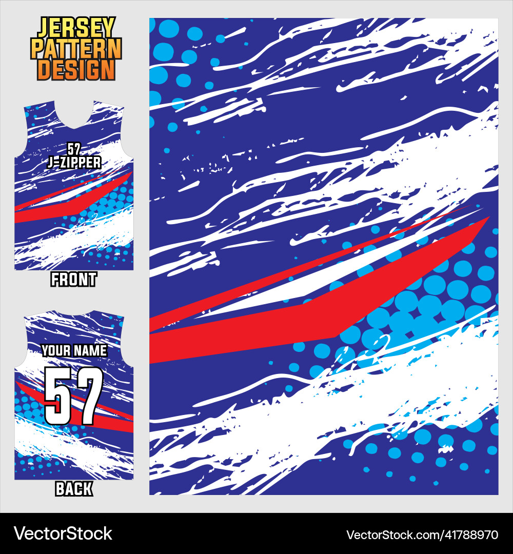 Sublimation printing jersey design Royalty Free Vector Image