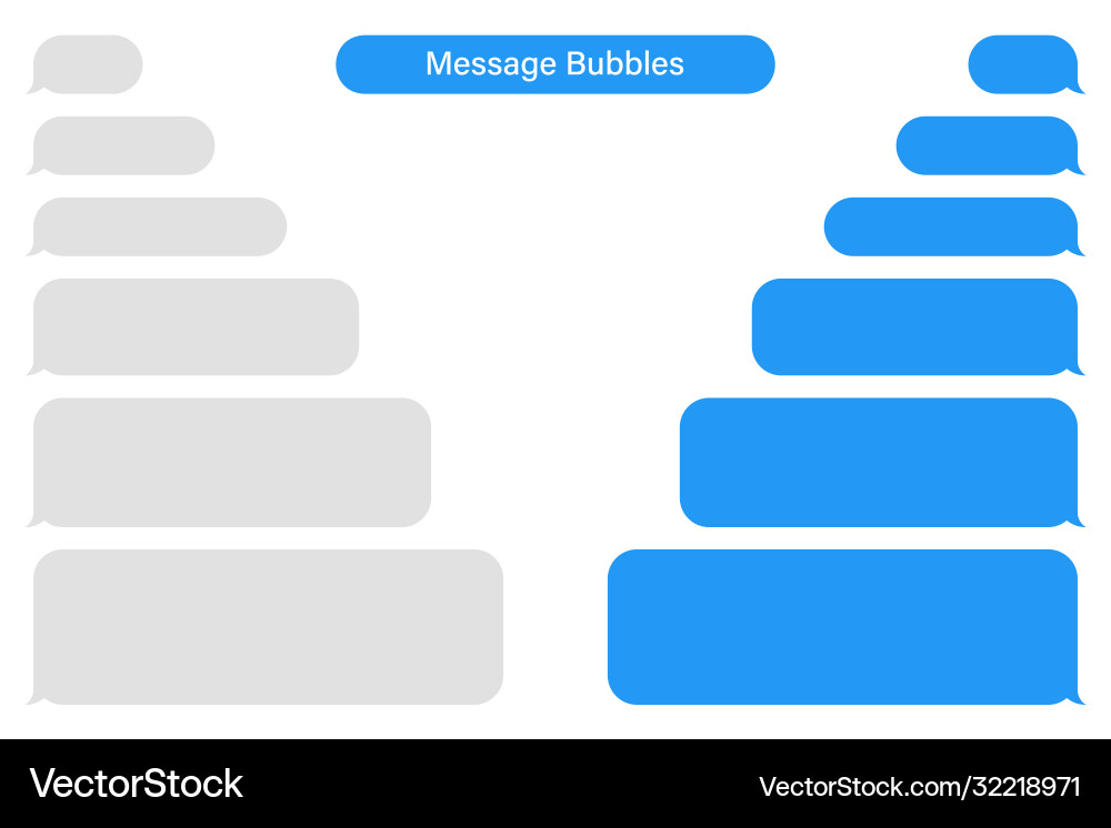 Blank message bubbles chat or messenger Royalty Free Vector