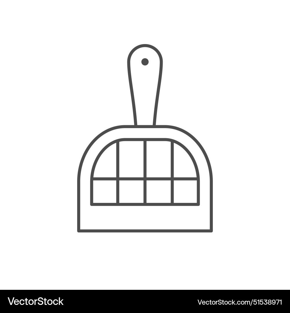 Cat toilet scoop line icon Royalty Free Vector Image