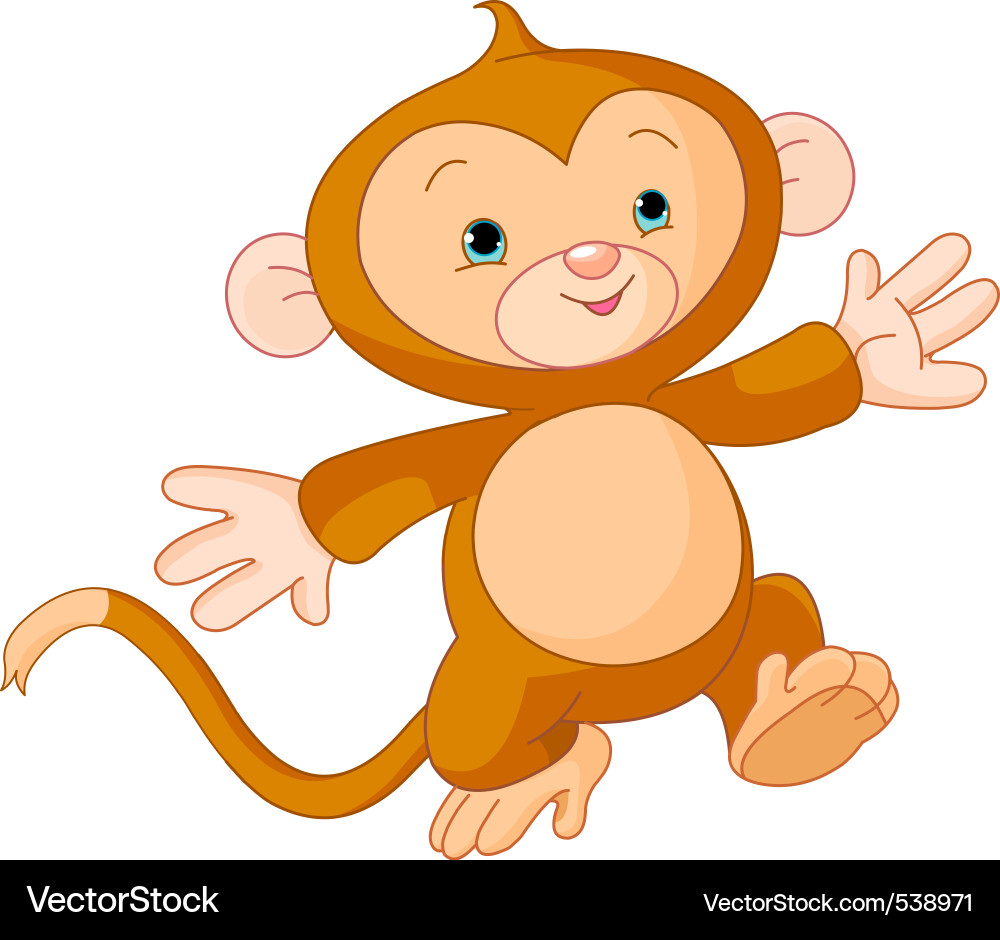 Little monkey Royalty Free Vector Image - VectorStock