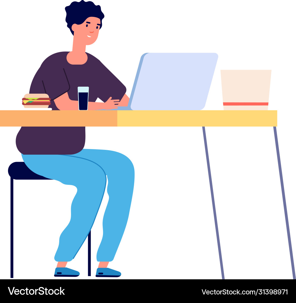Online study distance learning student watching Vector Image