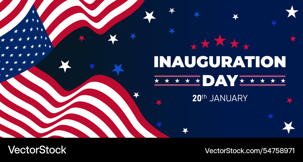 Presidential inauguration day web banner Vector Image