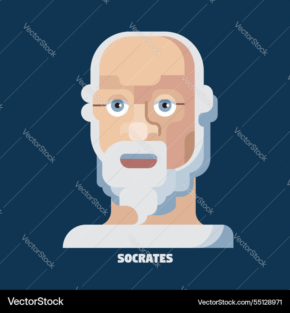 Socrates portrait Royalty Free Vector Image - VectorStock