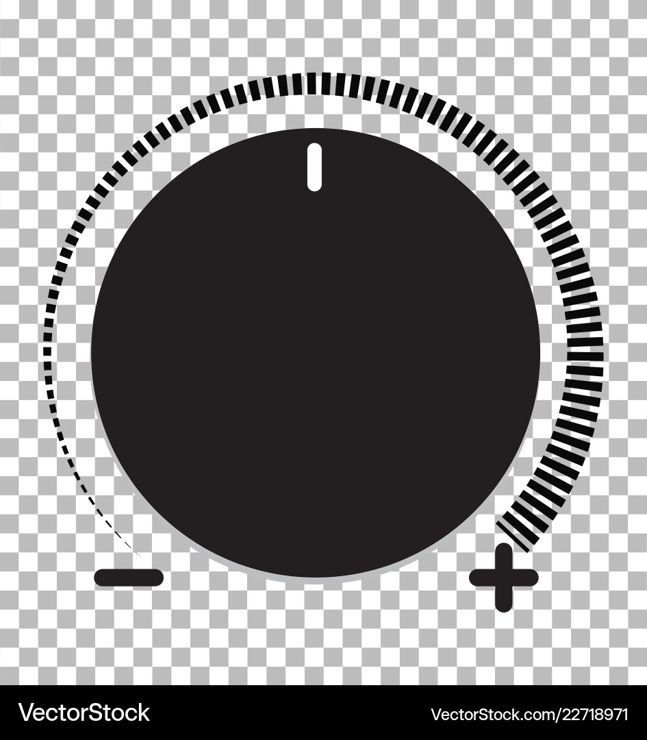 Volume control icon on transparent Royalty Free Vector Image