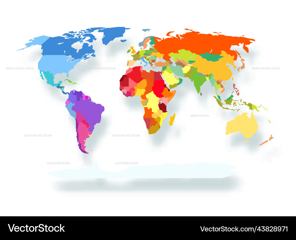 World map infographic layout with shadow Vector Image