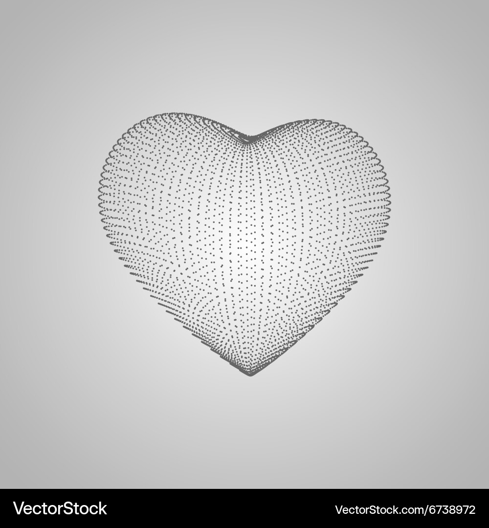 3d heart shape Royalty Free Vector Image - VectorStock