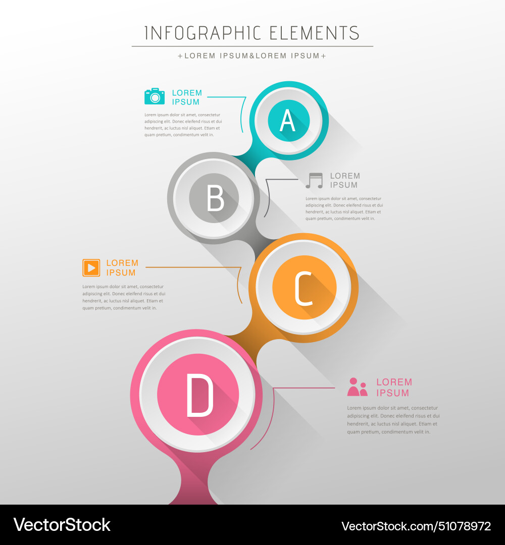 Abstract flow chart infographics Royalty Free Vector Image
