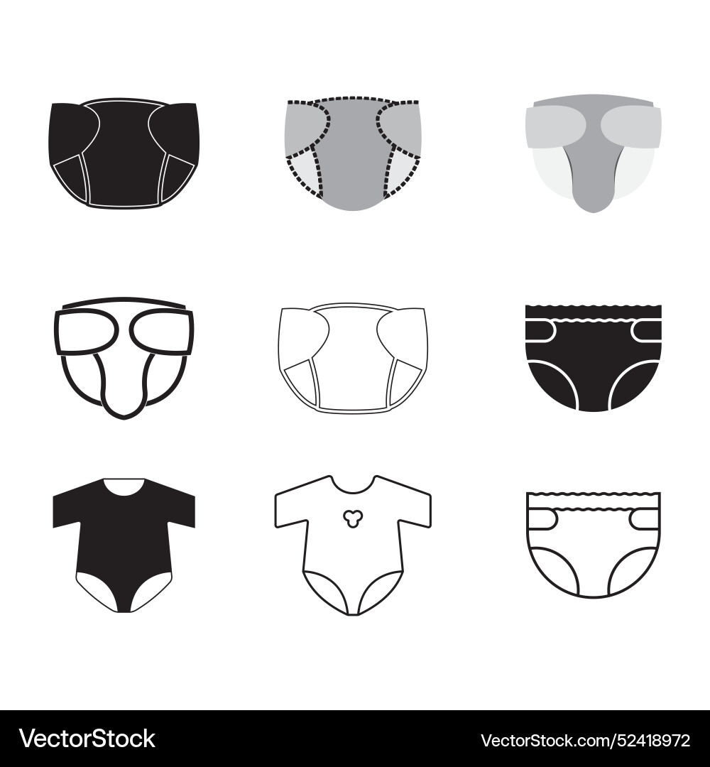 Baby diaper icon Royalty Free Vector Image - VectorStock