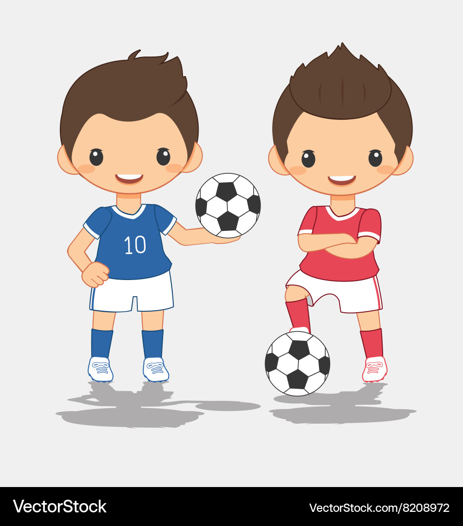 Karikatur des Fußballspielers Lizenzfreies Vektorbild
