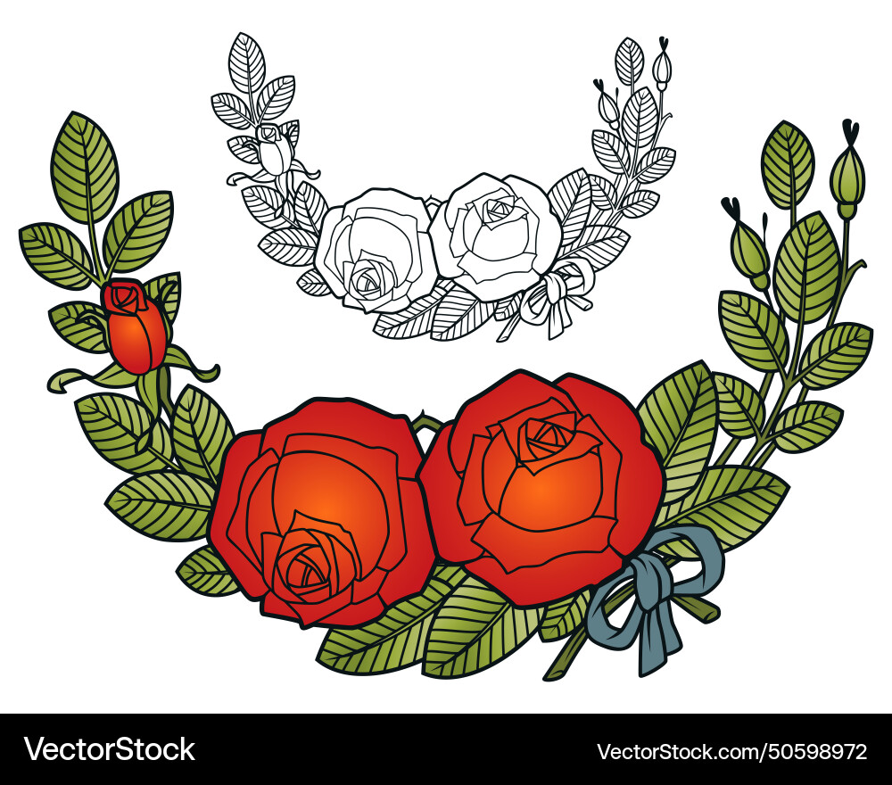 Element flower for labels Royalty Free Vector Image
