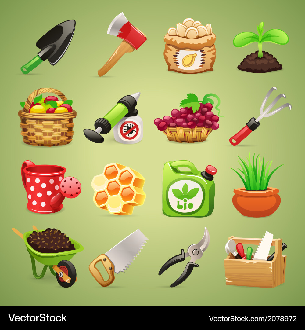 Farmer icons set1 1 Royalty Free Vector Image - VectorStock