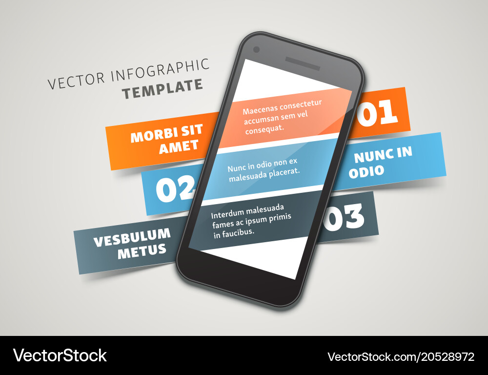Phone infographic Royalty Free Vector Image - VectorStock
