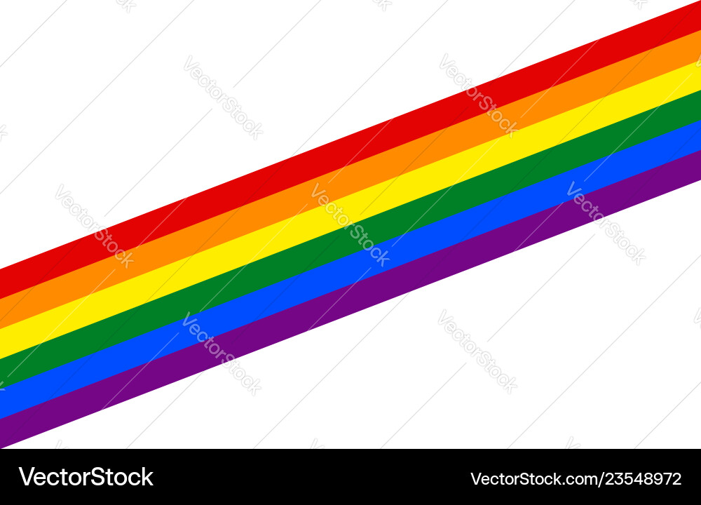 Rainbow Pride Flag Ribbon Royalty Free Vector Image