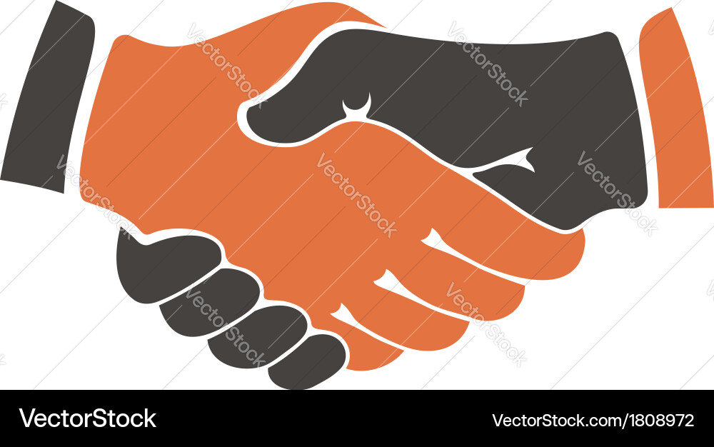 Shaking hands between cultural communities Vector Image