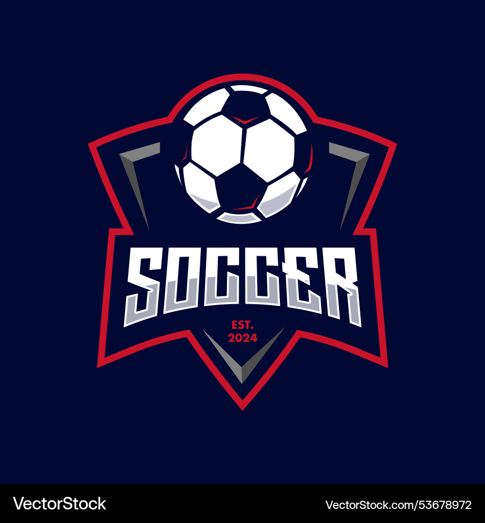 Soccer logo badge Royalty Free Vector Image - VectorStock