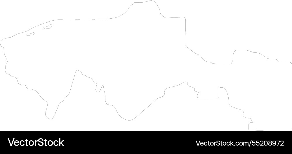 Tabasco mexico outline map Royalty Free Vector Image