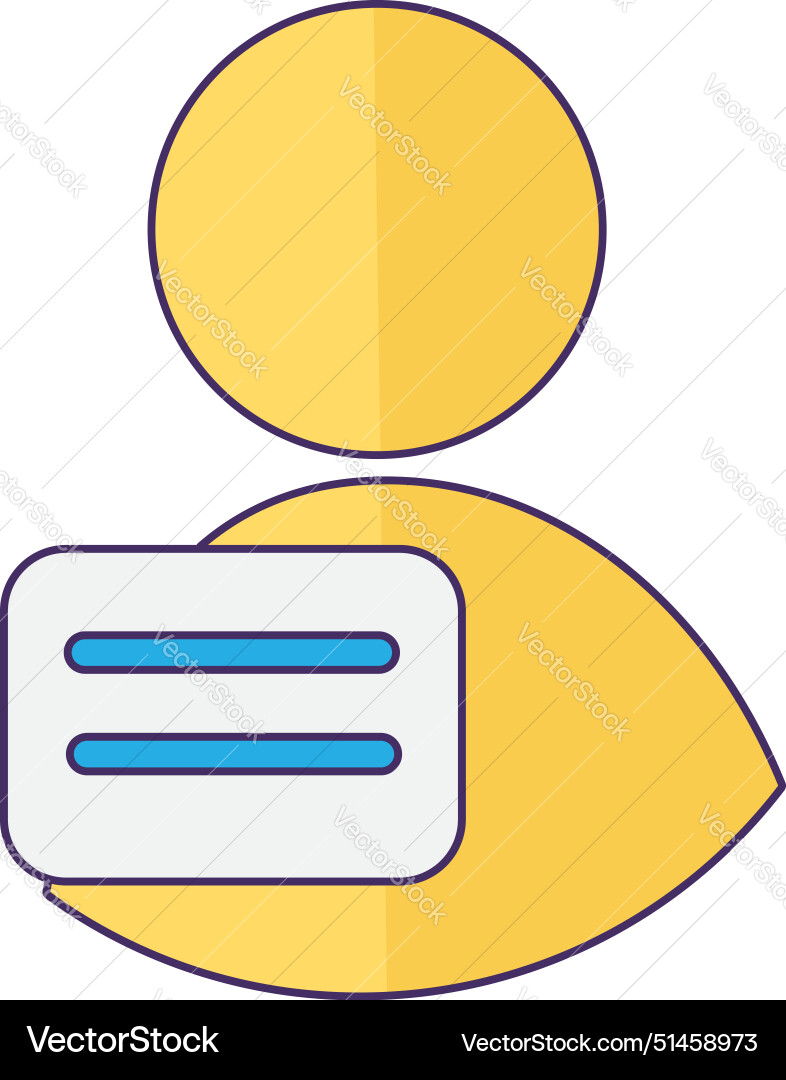 Abstract medical facility patient avatar icon Vector Image