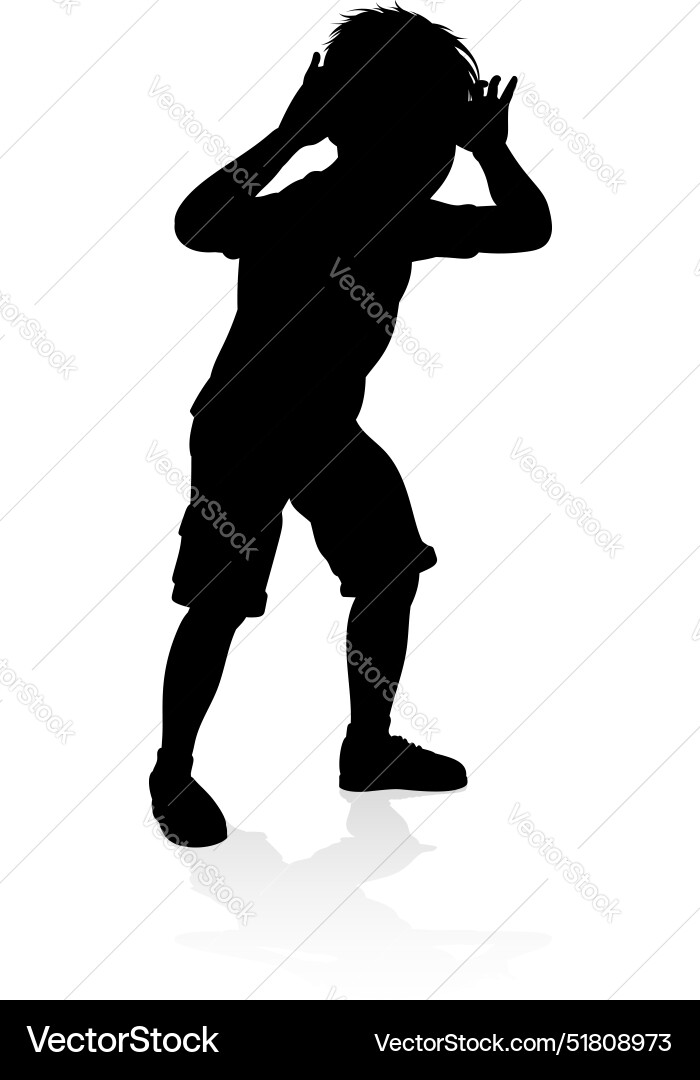 Child silhouette Royalty Free Vector Image - VectorStock
