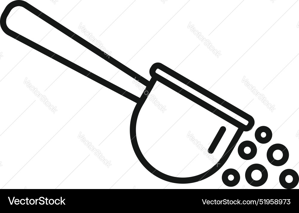 Coffee powder scoop pouring ground Royalty Free Vector Image