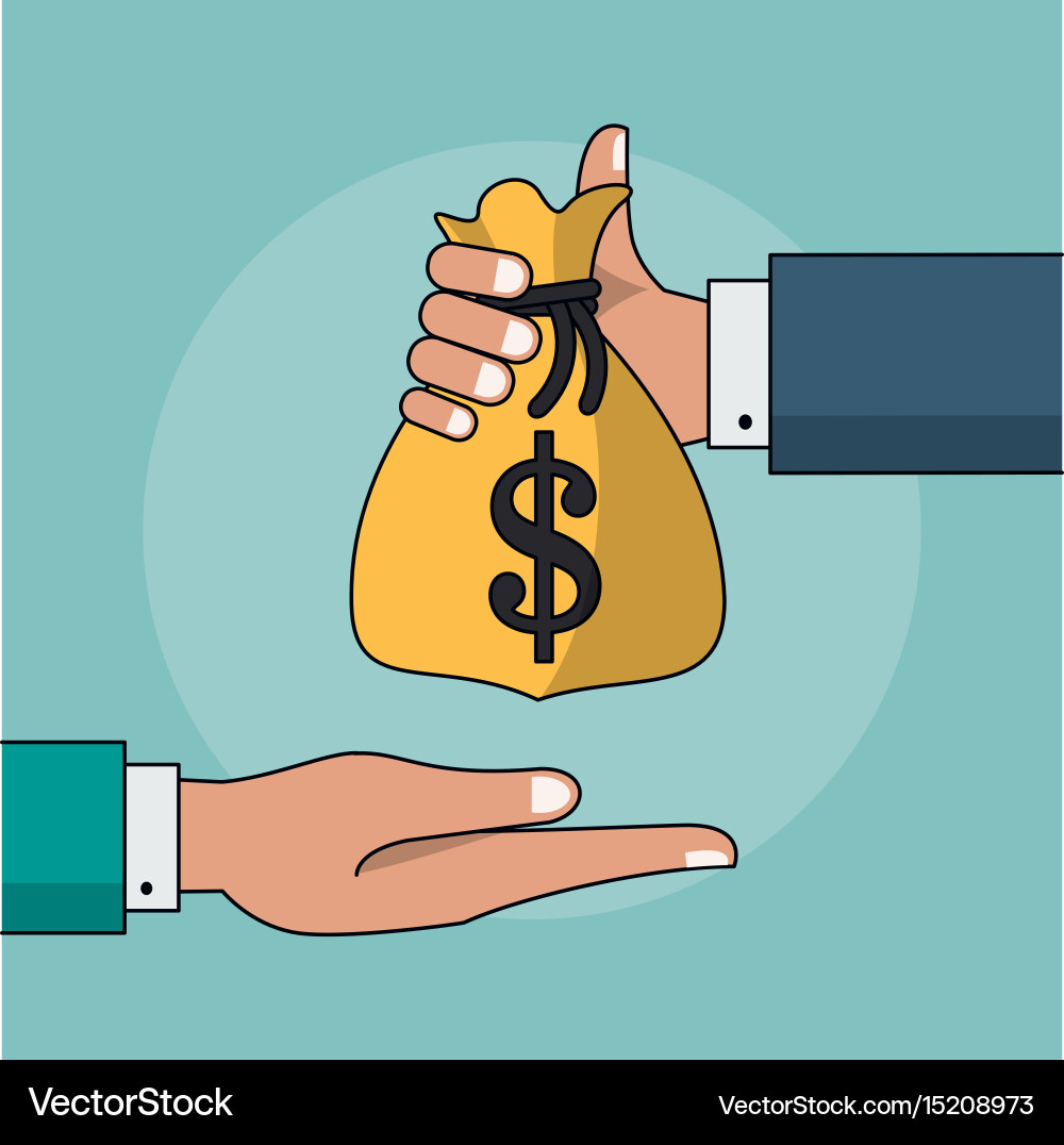 Colorful background transaction in cash Royalty Free Vector