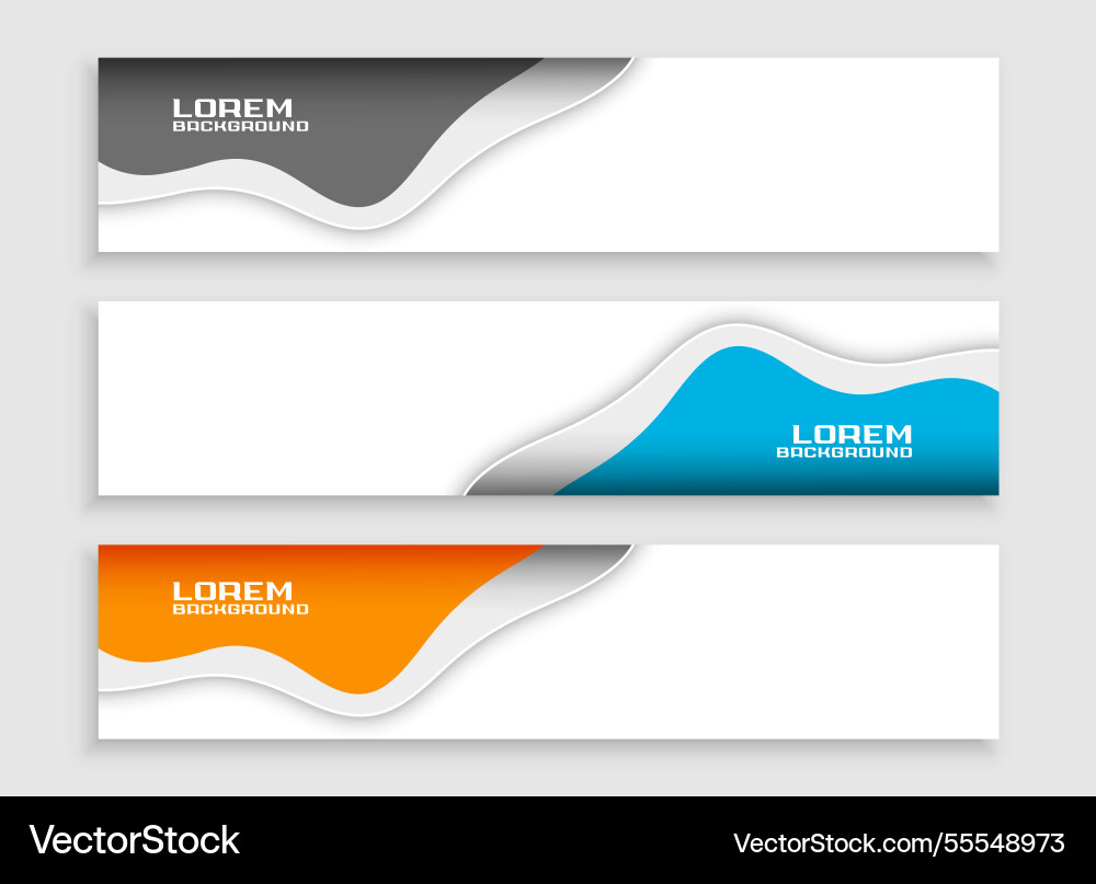 Fluid Stil Corporate Web Header Layout Lizenzfreier Vektor