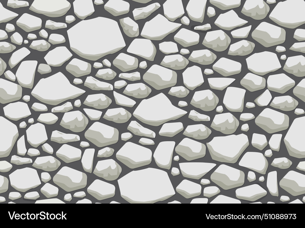 Grey stone wall texture seamless background Vector Image