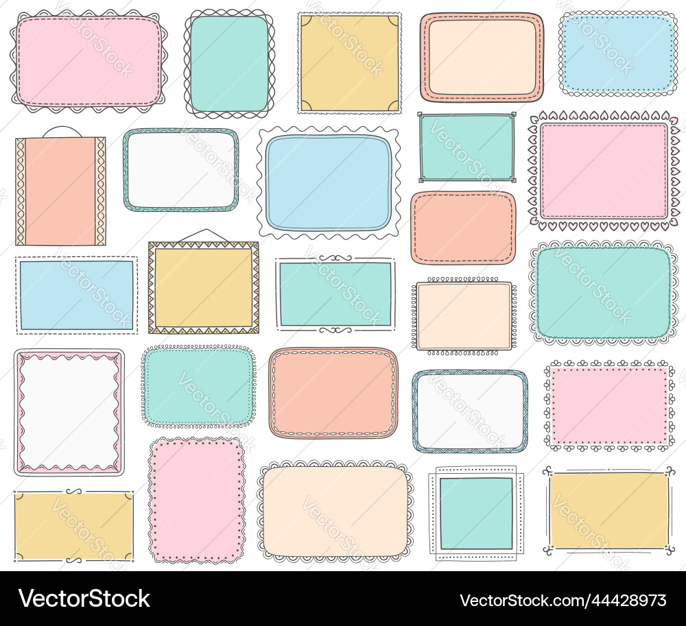 Hand Drawn Frame Collection – Royalty-Free Vector | VectorStock