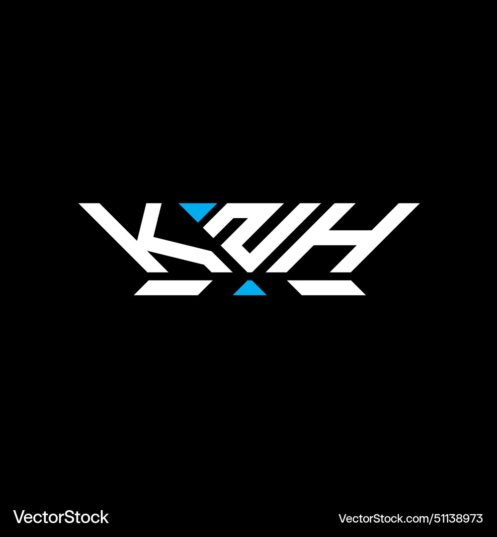 Knh letter logo design knh simple and modern logo Vector Image